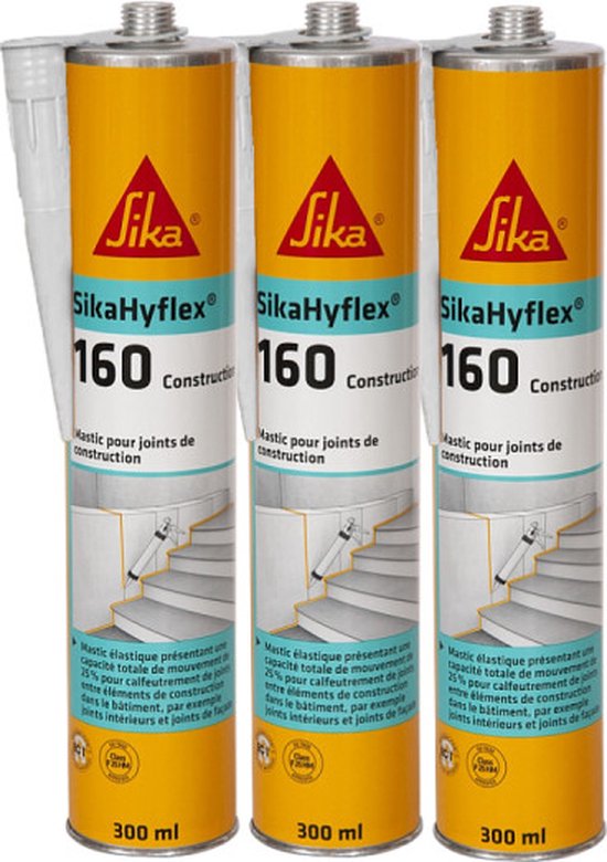 Set van 3 SIKA SikaHyflex 160 Bouw Beton Gevelkitten - Beige - 300ml ...