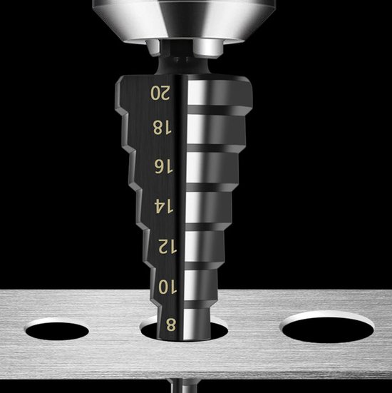 Stappen boor - 4-20mm - HSS - stap boor | bol.com
