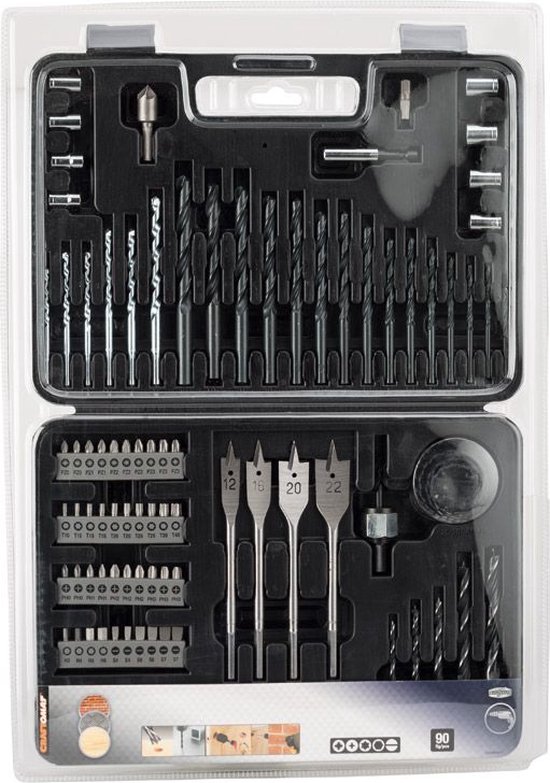 CRAFTOMAT boren- en bitset - 90 delig - In kunststof cassette | bol