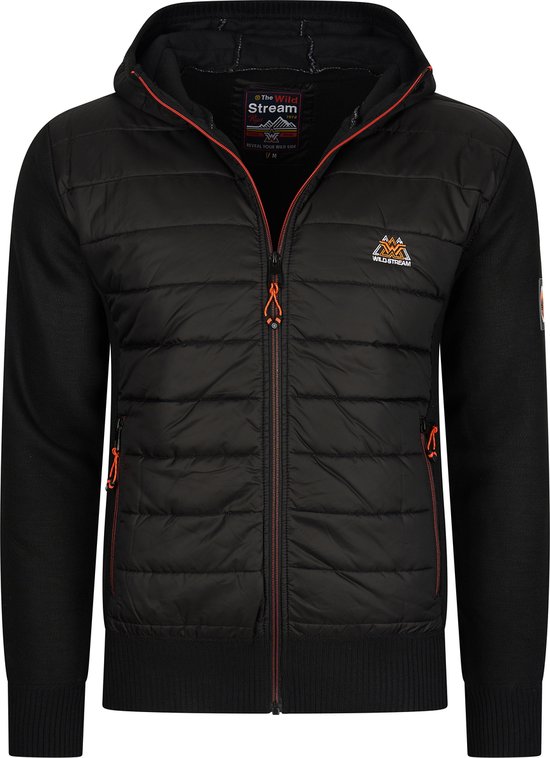 The Wildstream - Heren vest - Fleece gevoerd - Model Skying - Black ...
