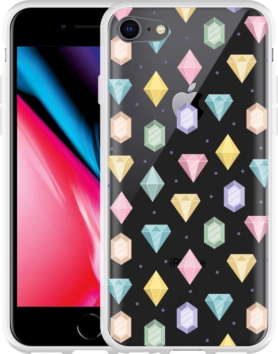 iPhone 8 Hoesje Diamonds - Designed by Cazy | bol.com