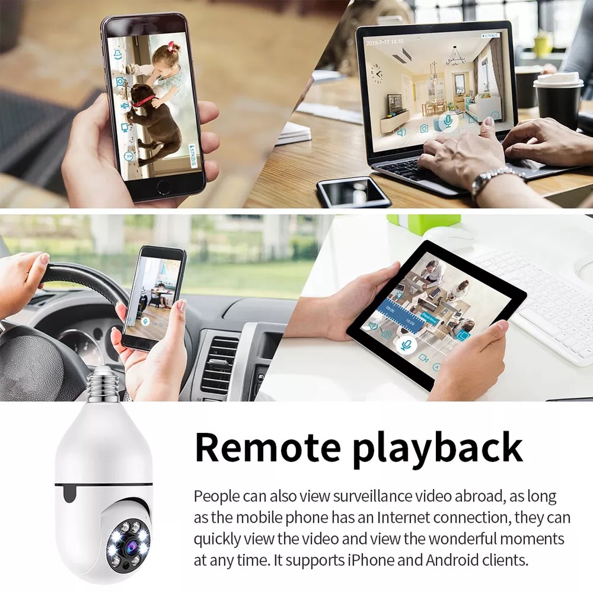 Wifi Panorama Camera - 1080p-5G-Beveiligingscamera - IP Camera ...