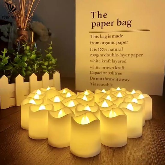 Vyvx® 8 Stuks Realistische LED kaarsen - Aan/Uit Schakelaar - Decoratie ...