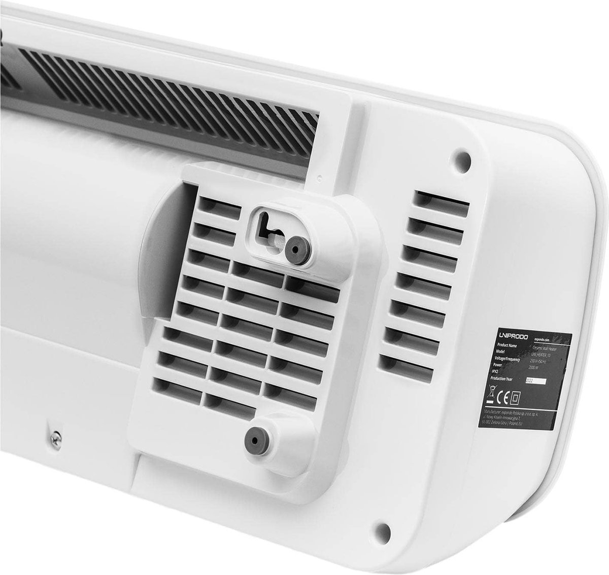 Uniprodo wandverwarming - keramisch - 10 - 49 °C - 1000/2000 W - afstandsbediening -... | bol.com