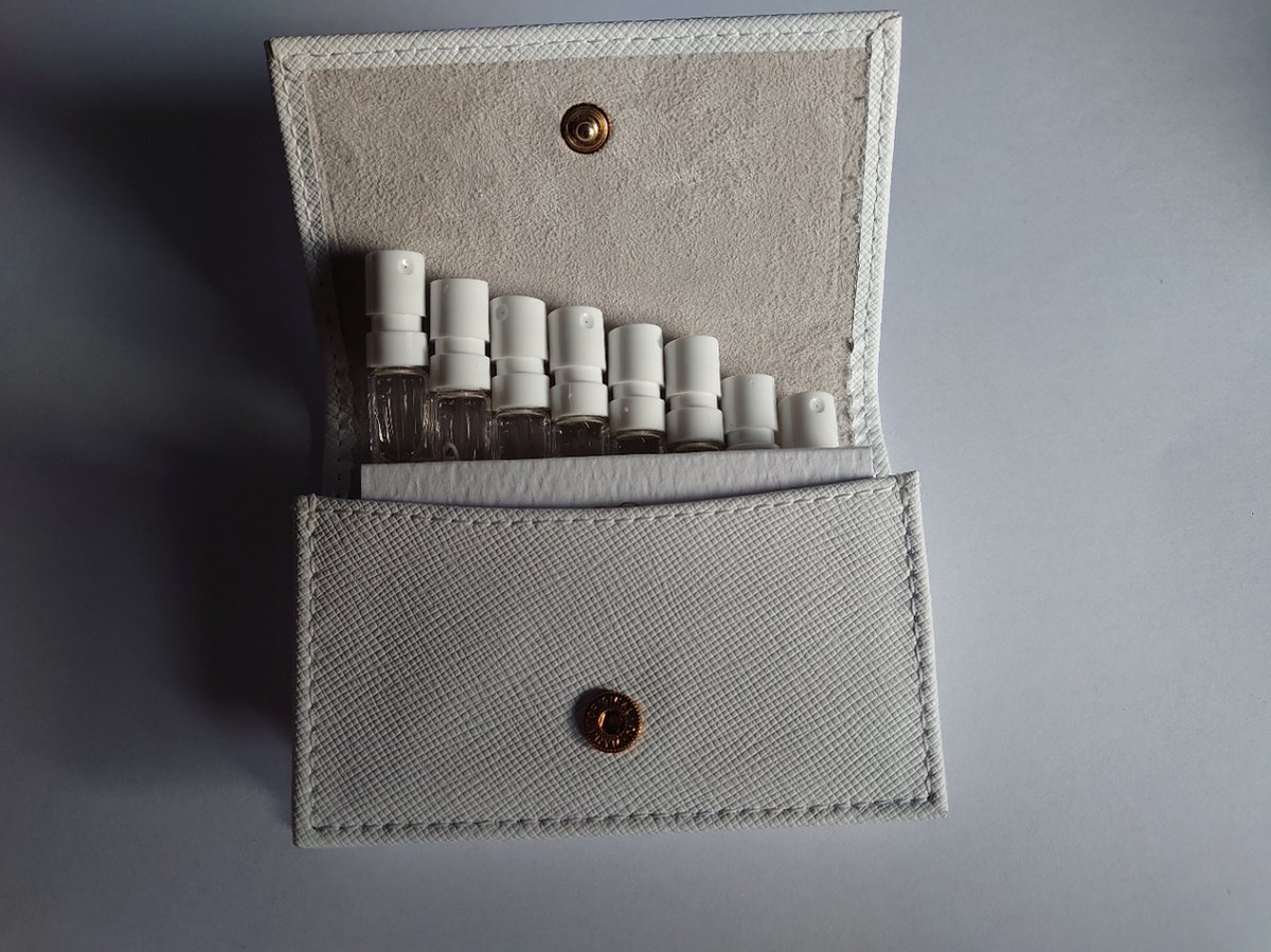 Creed Mini Set met 8 fantastische geuren in wit lederen wallet | bol