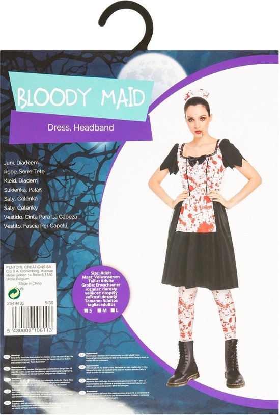 Bloody Maid - Dienstmeisje - Maat M - Carnaval - Halloween kostuum | bol
