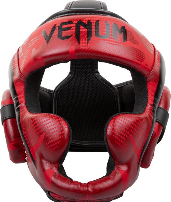 Venum ELITE Headgear Kickboks Hoofdbeschermer Rood/Zwart | bol