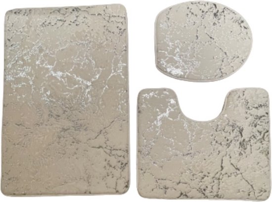 Luxe badmat- Badmatten set - Wc mat - Toiletbril hoes - Toiletmat ...