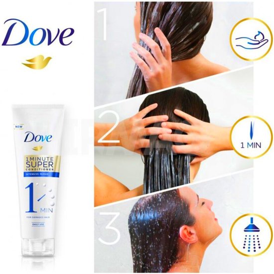 Dove Intense Repair 1 Minute Super Haarconditioner - Conditioner voor ...
