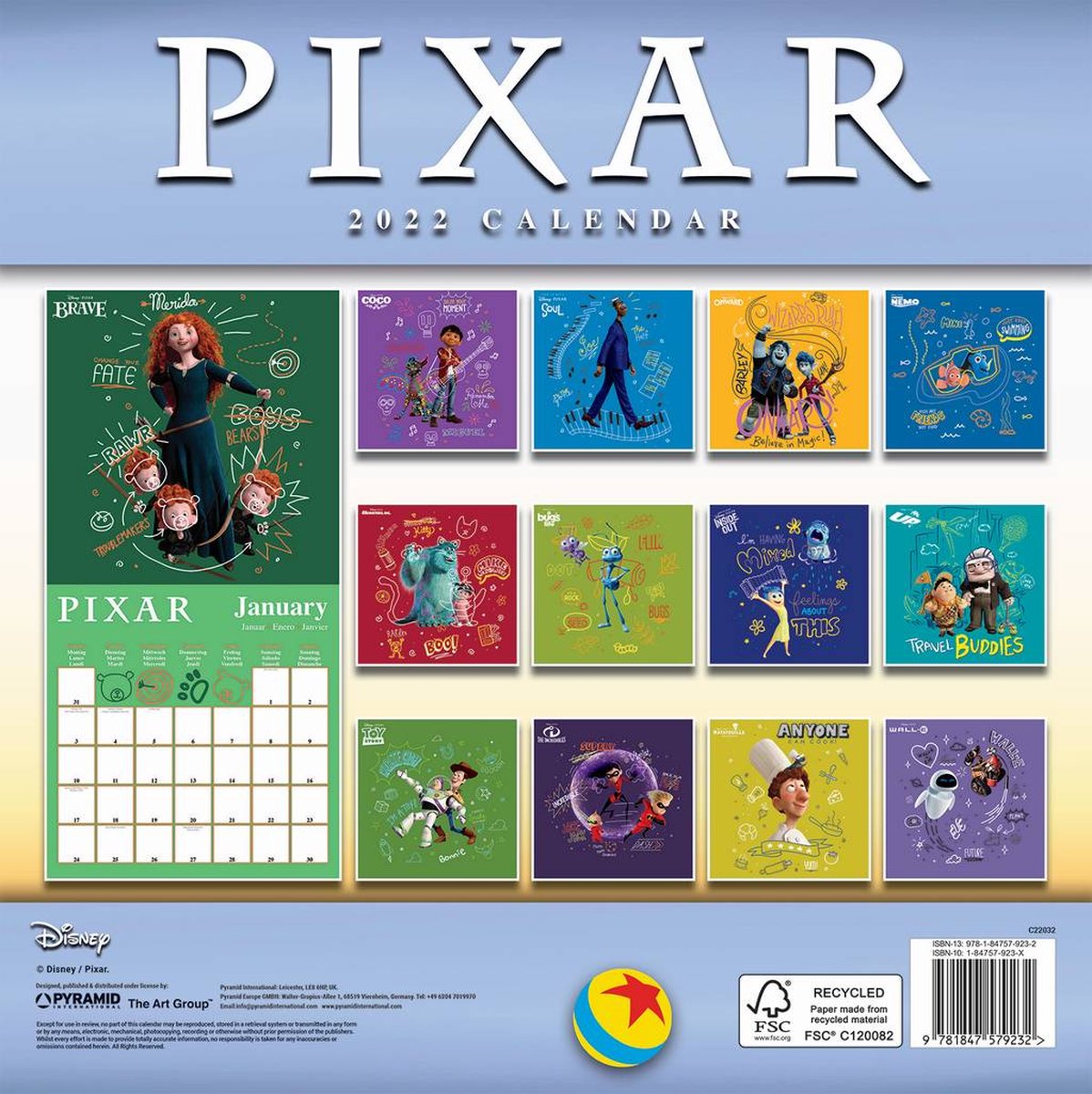 Disney - Pixar Collection Calendrier 2022 | bol.com