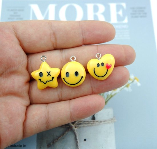 Hangers Sieraden Maken - Set 5 Hangers Smiley - Bedels | bol.com