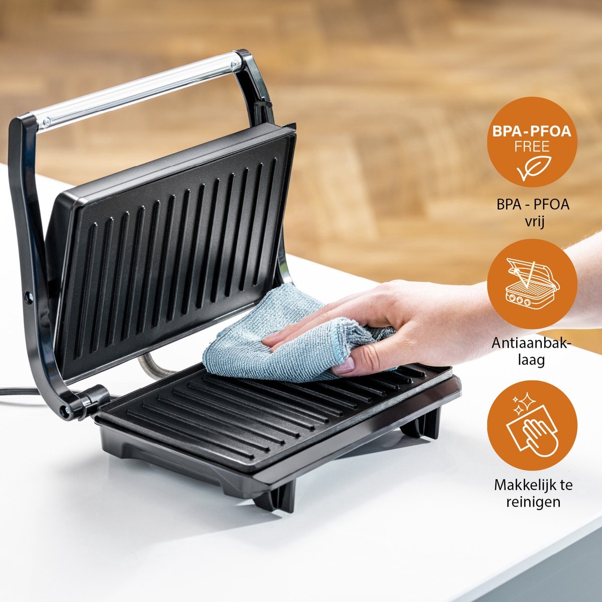 contact grill- Multigrill - Grillplaat 2 in 1 - Tosti ijzer - tosti ...