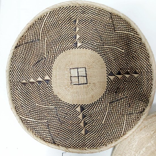 Set van 2 Geweven Groot Muur Mand | Afrikaanse Muur Decoratie ...