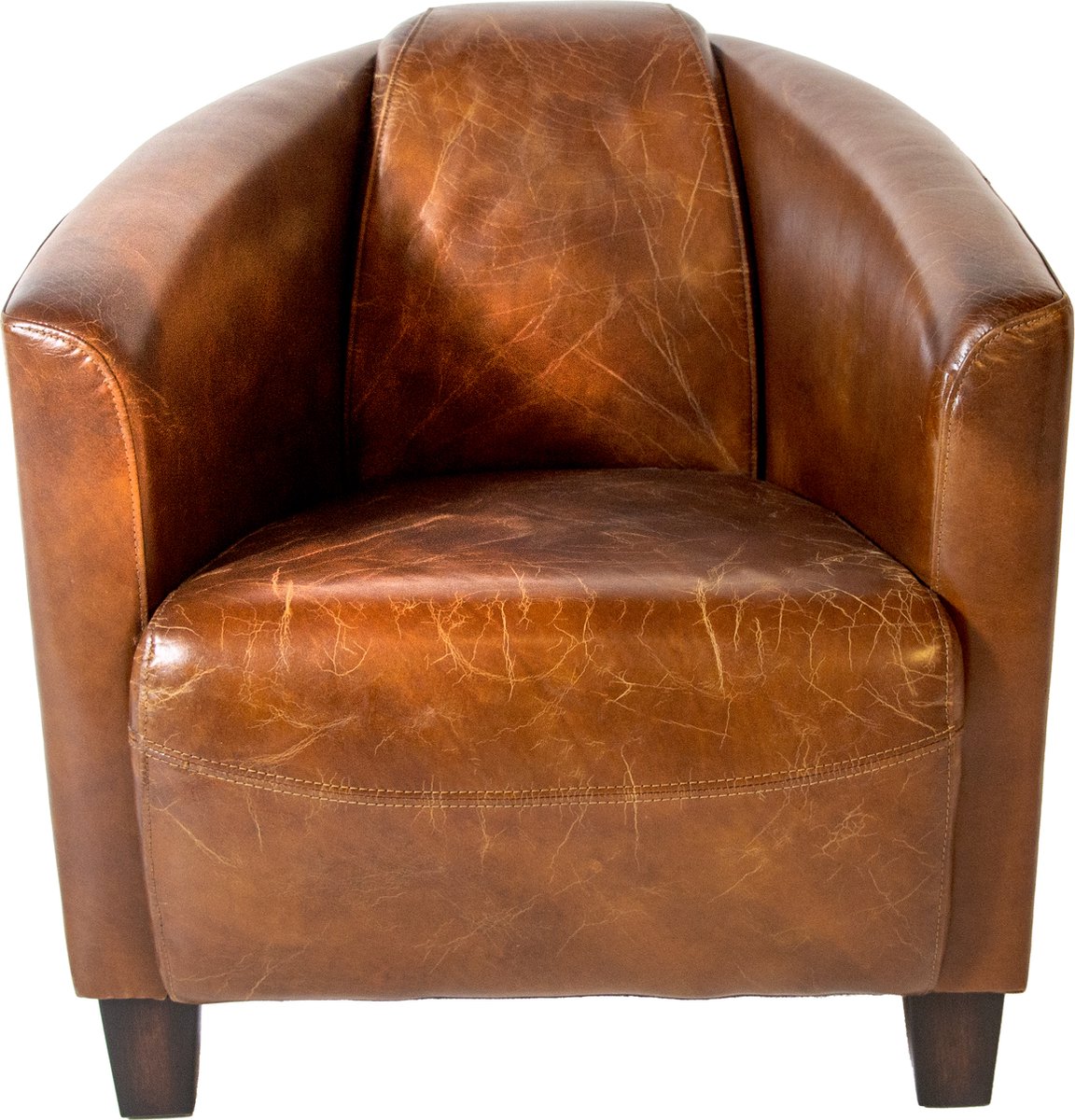 Stoere Aviator fauteuil piloten stoel in vintage cognac leer vliegtuig ...
