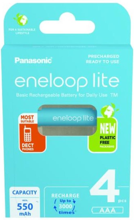 PANASONIC ENELOOP LITE AAA 550 MAH 4X | bol
