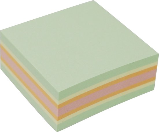 Stick'n Kleine Kubus - sticky notes - FSC - 51x51mm, pastel mix , 240 ...