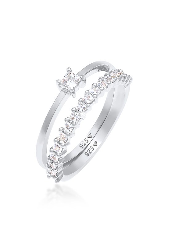 Elli Dames Ring Dames Solitaire Engagement Infinity met Zirconia ...