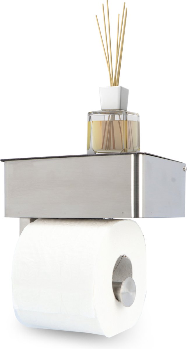 Gatot Goodies RVS Toiletrolhouder met Plankje - WC Rolhouder Chroom ...