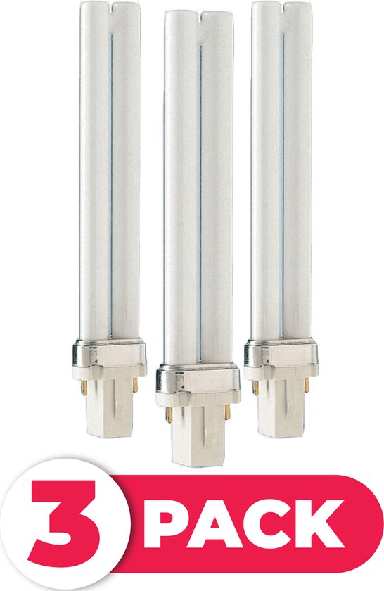 Philips PL-S Spaarlamp G23 - 7W - Warm Wit Licht - Niet Dimbaar - 3 ...