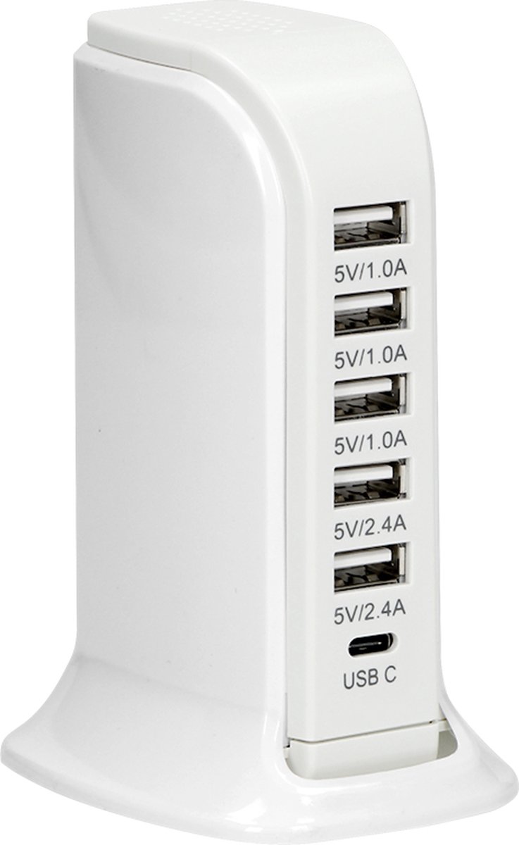 Multi oplader USB - Stekkerdoos voor USB A, USB C met 1,5m kabel ...