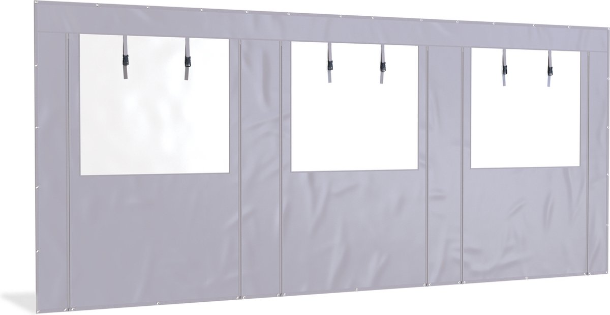 Veranda zeil PVC met raam en ritsen | 6 meter breed | 250cm hoog ...