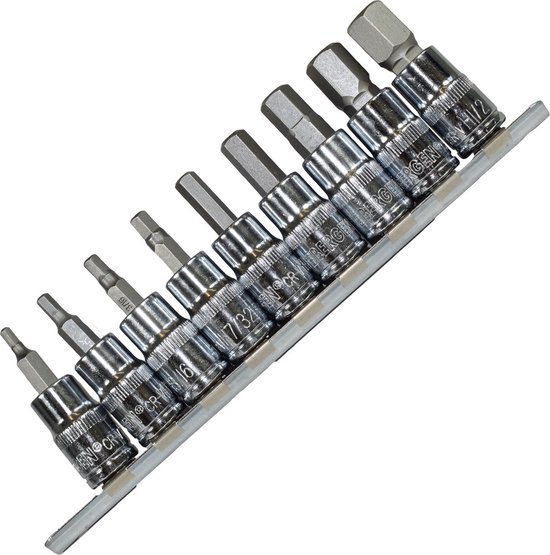Inbus doppenset 3/8" SAE engelse maatvoering 9-delig | bol