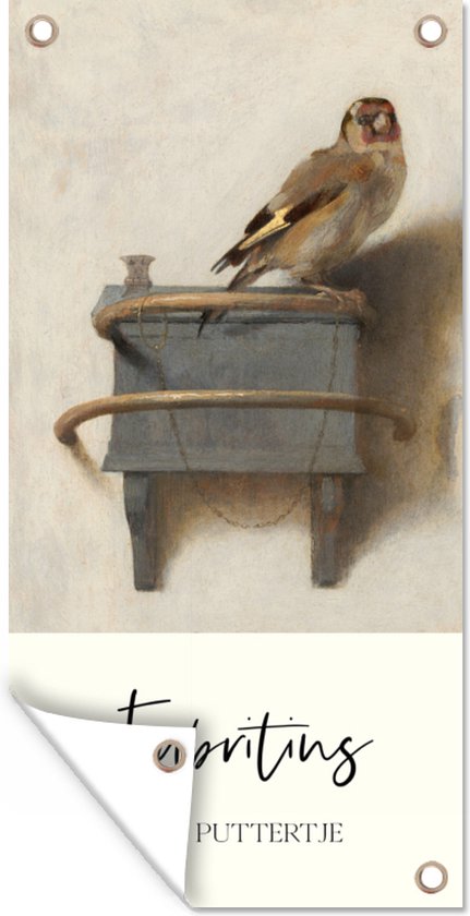Wanddecoratie buiten Oude meesters - Het puttertje - Fabritius - 80x160 ...