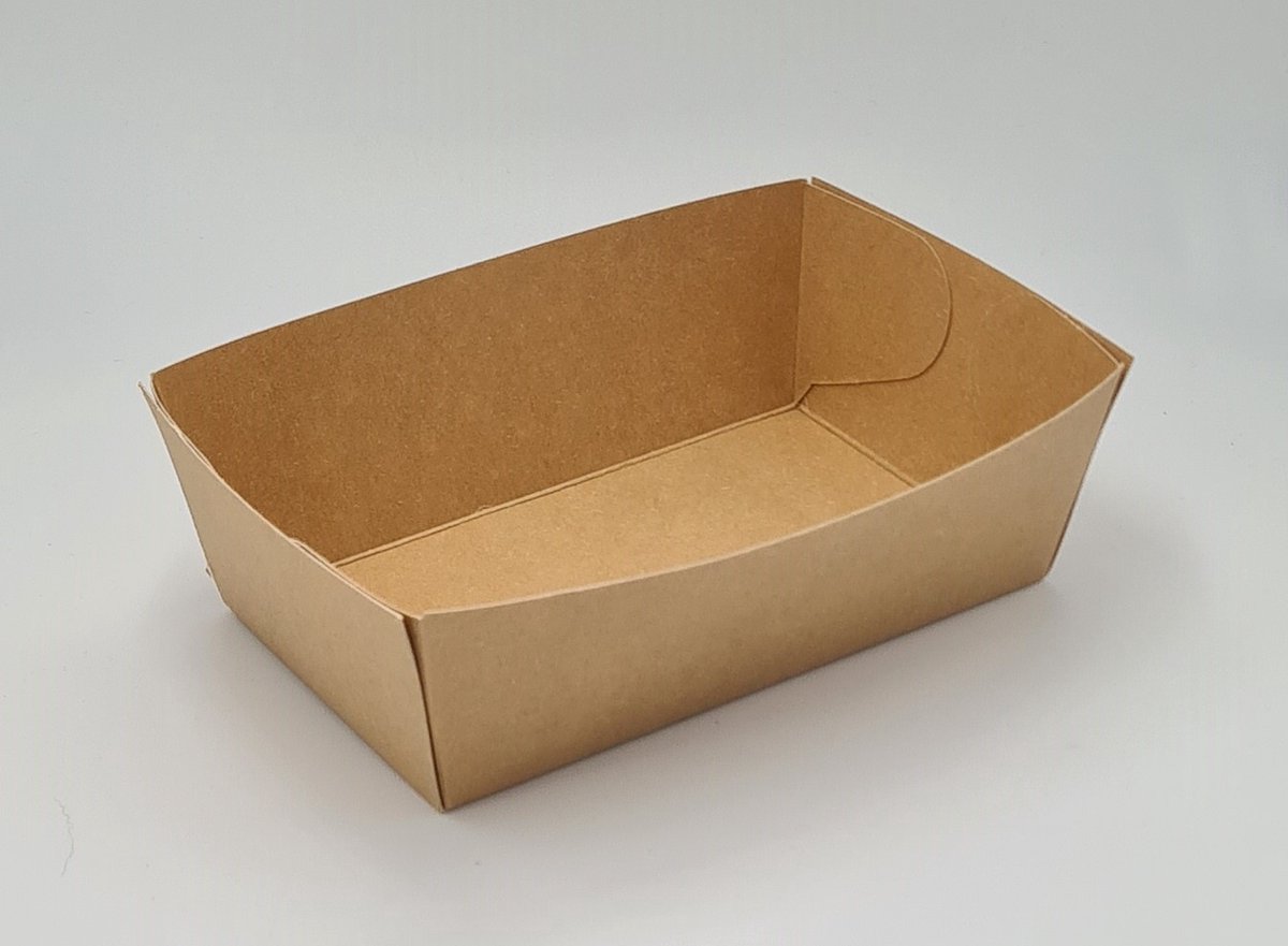 50x Frietbakje XL 150x90x50 karton - bruin - 150x90x50 - eco ...