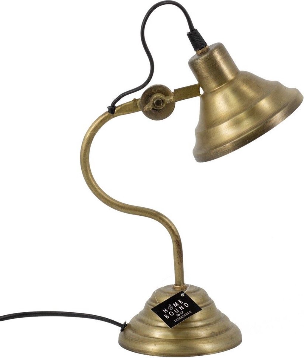 Metalen tafellamp goud - golden lamp - metal - Kolony | bol.com