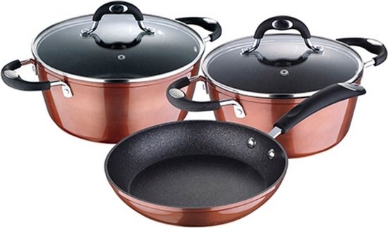 Keukengerei Bergner Pandora Koper Gehard aluminium (5 pcs) | bol.com