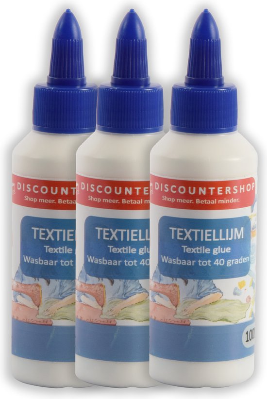 Textiellijm 300ml - 100 ml per tube - 3 stuks textiellijm 300 ml ...