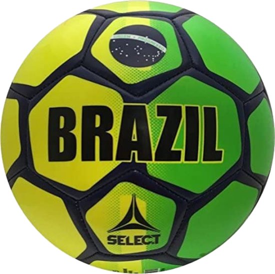 Select Brazil Ball BRAZIL YEL-GRE, Unisex, Geel, Bal naar voetbal, maat ...