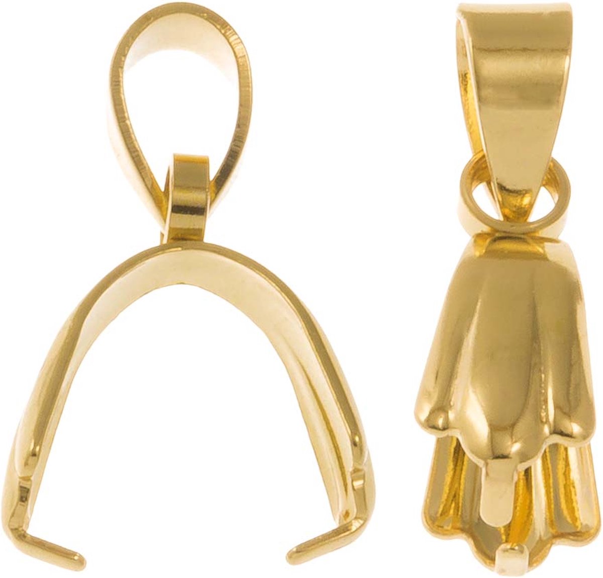 Stainless Steel Bail Hanger Klem (18 x 12 x 5 mm) Goud (10 Stuks) | bol.com