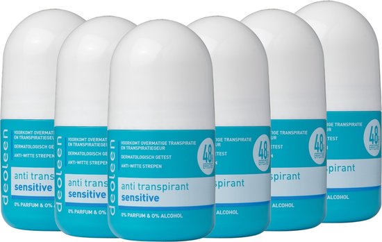 Deoleen Anti-transpirant - Roller Sensitive - Deodorant - 50 ml 6 pack ...