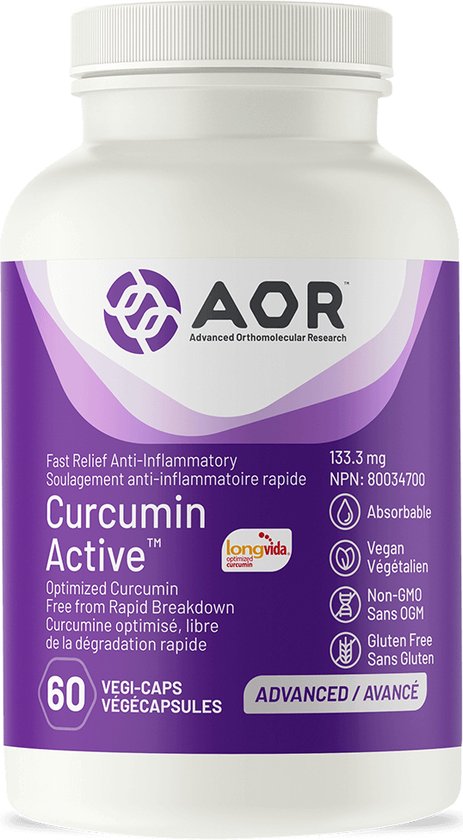 Curcumin Active 60 capsules - snelwerkend Longvida kurkuma-extract ...