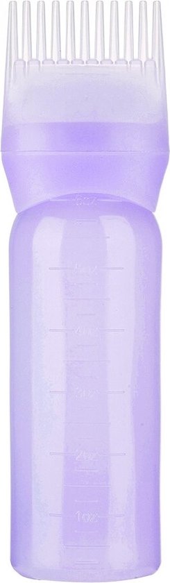Haar olie fles - Haarverf Applicator met kam Haarfles - Paars ...