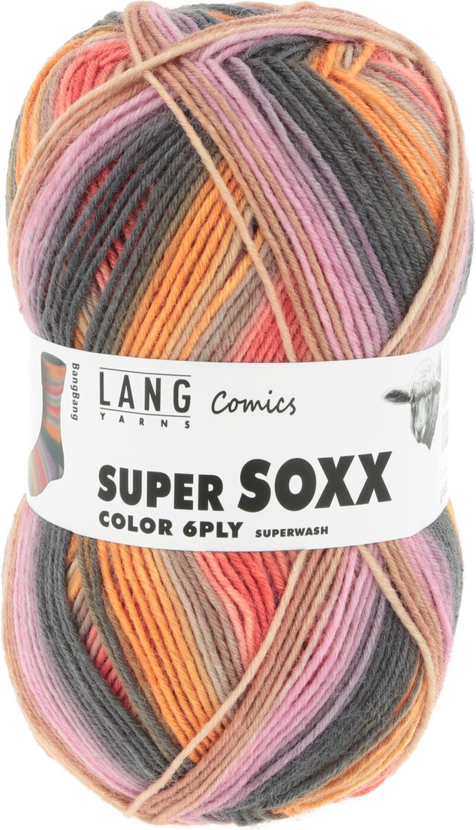 Lang Yarns Super Soxx Comics 6 draads 150 gram 0370 | bol.com