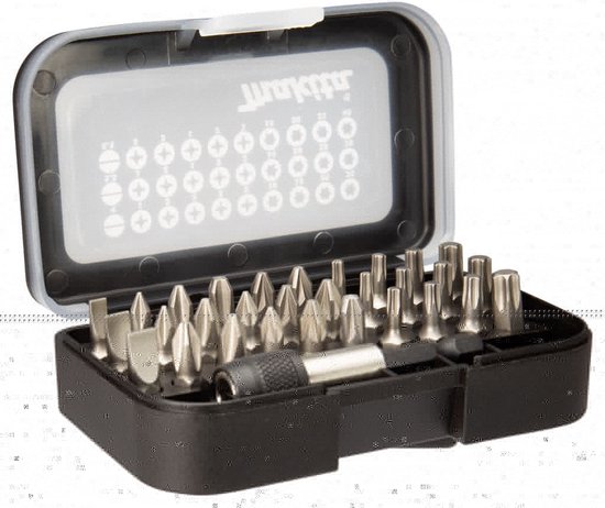 Makita 31-delige bitset in plastic box met riemclip - Accessoires - Inclusief... | bol.com