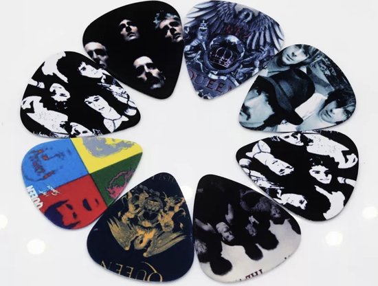 Queen plectrum set (10 stuks) – Plectra – dikte 0,71 mm - Plectrum voor ...