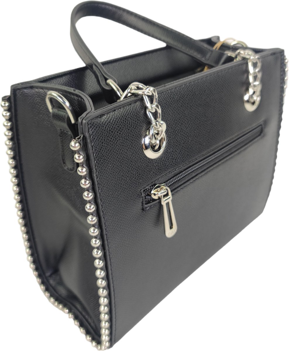 Flora&Co - Paris - luxe handtasje/crossbody tasje - studs - zwart | bol.com