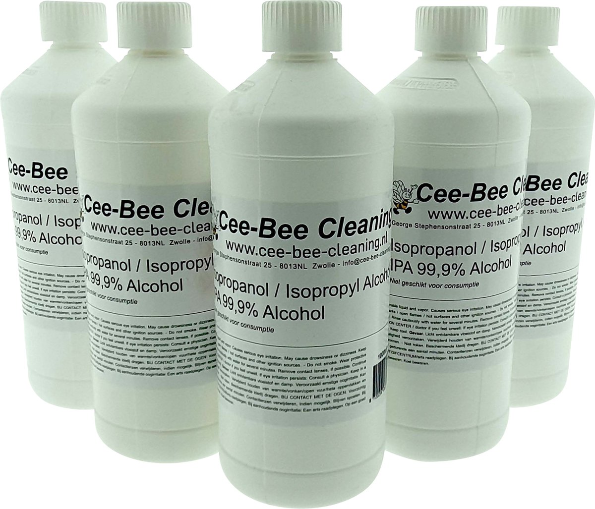 Cee-Bee Isopropanol | Isopropyl | IPA 99.9% Alcohol | 1000 ml | 5 ...