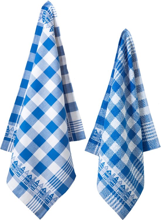 Twentse Damast Keuken Handdoeken - Hollandse Designs - Katoen ...