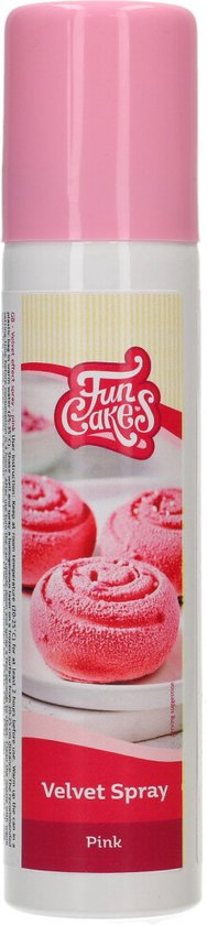 FunCakes Velvet Spray - Taartdecoratie - Roze - 100 ml | bol