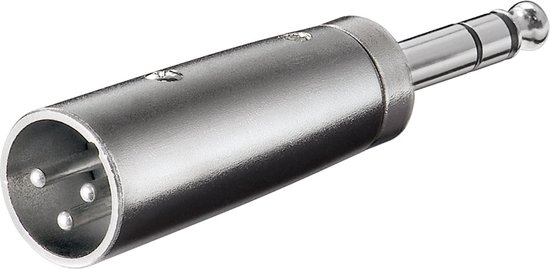 Goobay XLR-adapter, AUX-jackplug 6,35 mm stereo naar XLR-stekker | bol