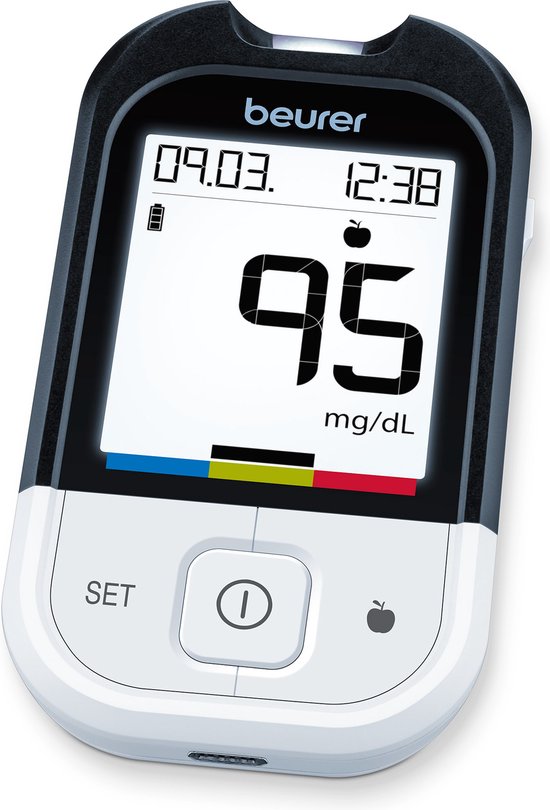 Beurer GL 48 mg/dL Bloedsuikermeter - Verlicht XL display - 5 Sec. meting - Meet... | bol