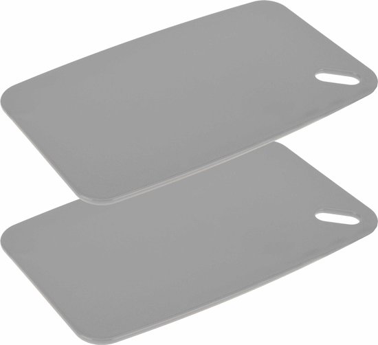 Excellent Houseware Snijplank - 2x - grijs - Kunststof - 30 x 20 cm ...