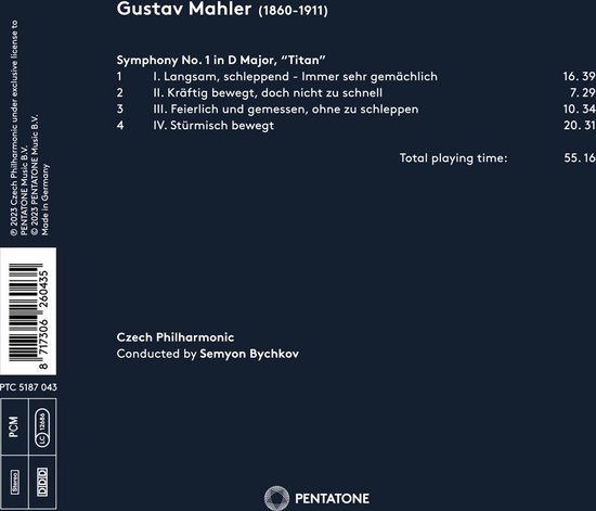 The Czech Philharmonic Orchestra, Semyon Bychkov - Mahler: Symphony No ...
