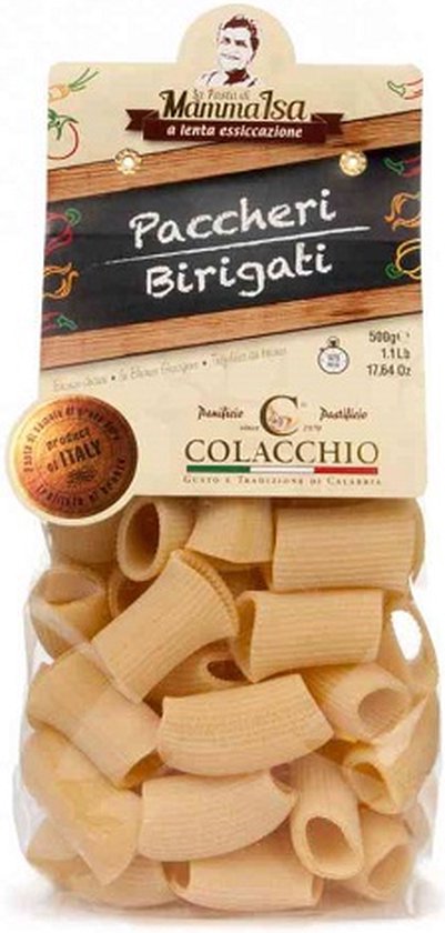 Colacchio La pasta di Mamma Isa Paccheri Birigati - 500 g stuk | bol