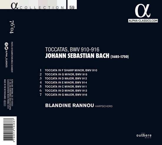 Bach: Toccatas. Bwv 910-916, Blandine Rannou | CD (album) | Muziek | bol.com