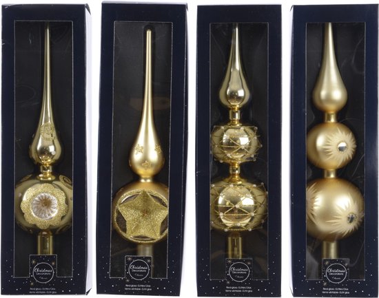 Piek glas groot Ø8x31cm licht goud | bol